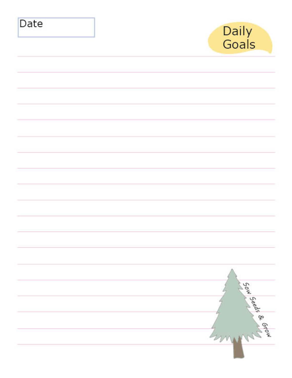 Move Mountains Daily Goal Setter Sheets, Set of 3, Personal/business ...