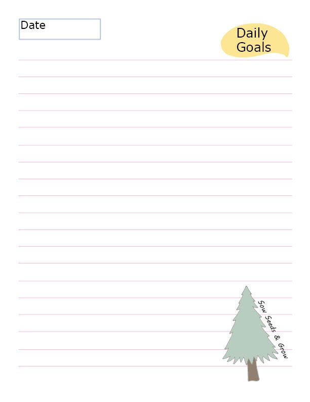 Move Mountains Daily Goal Setter Sheets, Set of 3, Personal/business ...