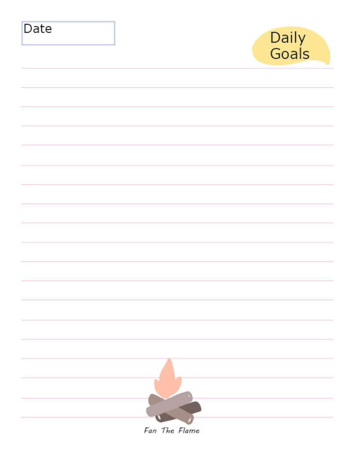 Move Mountains Daily Goal Setter Sheets, Set of 3, Personal/business ...