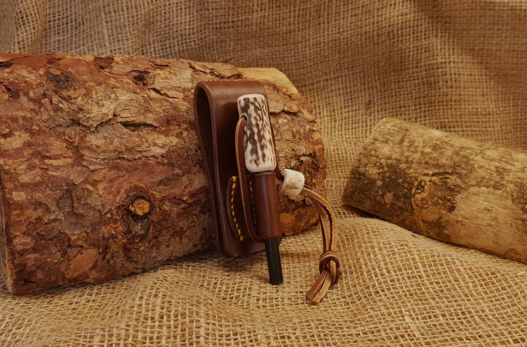 Antler Handle Ferro Rod and Belt Holder - Etsy