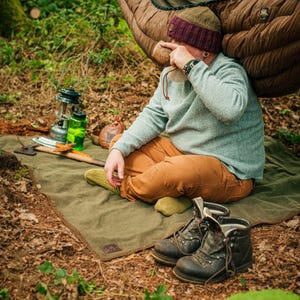 Bushcraft Blanket Wool and Wax Canvas Ground Mat Picnic Blanket - Etsy