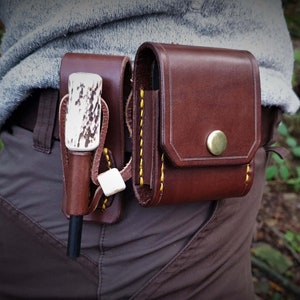 Compass Leather Belt Pouch - Etsy