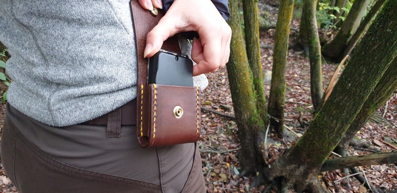 Compass Leather Belt Pouch - Etsy