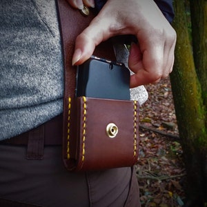 Compass Leather Belt Pouch - Etsy