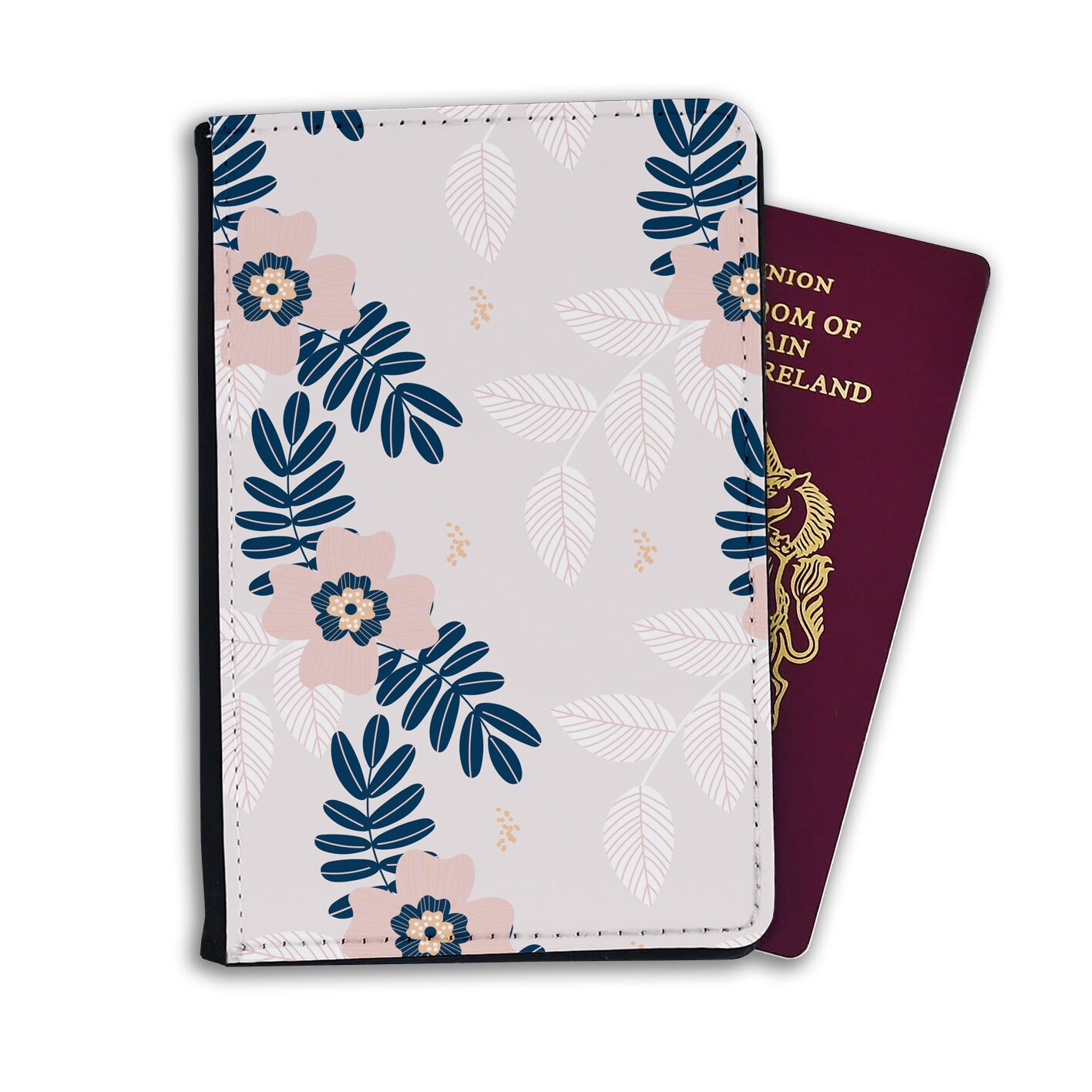 Passport Cover Blue Floral Print Custom Passport Cover - Etsy