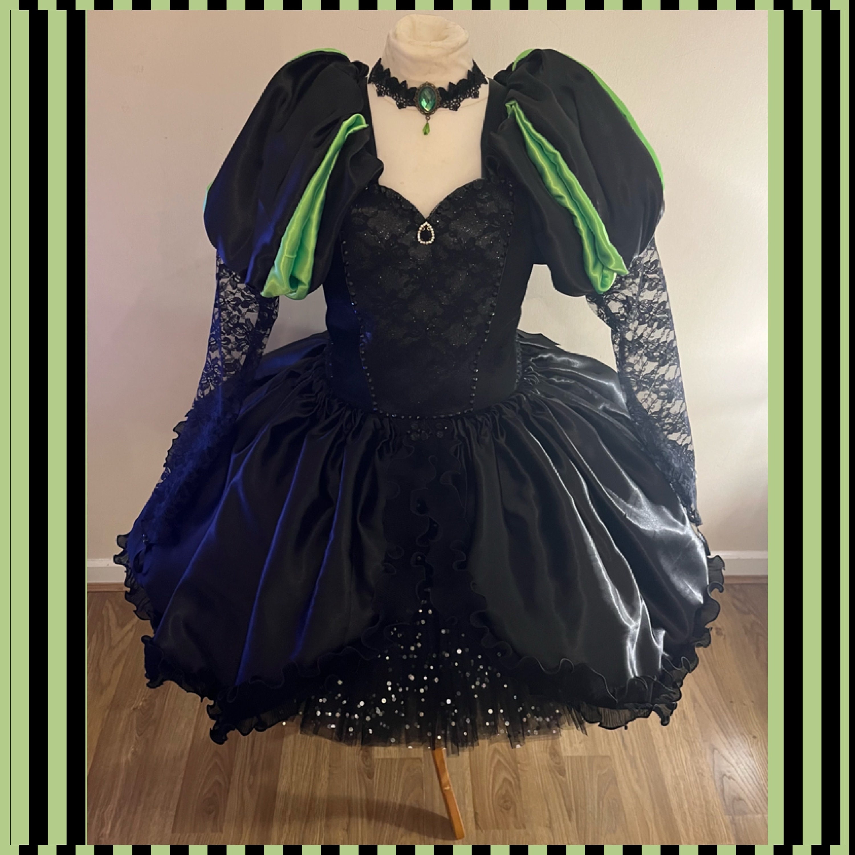 Beetlejuice Lydia Deetz Inspired Black Lace Tim Burton Tutu Dress ...