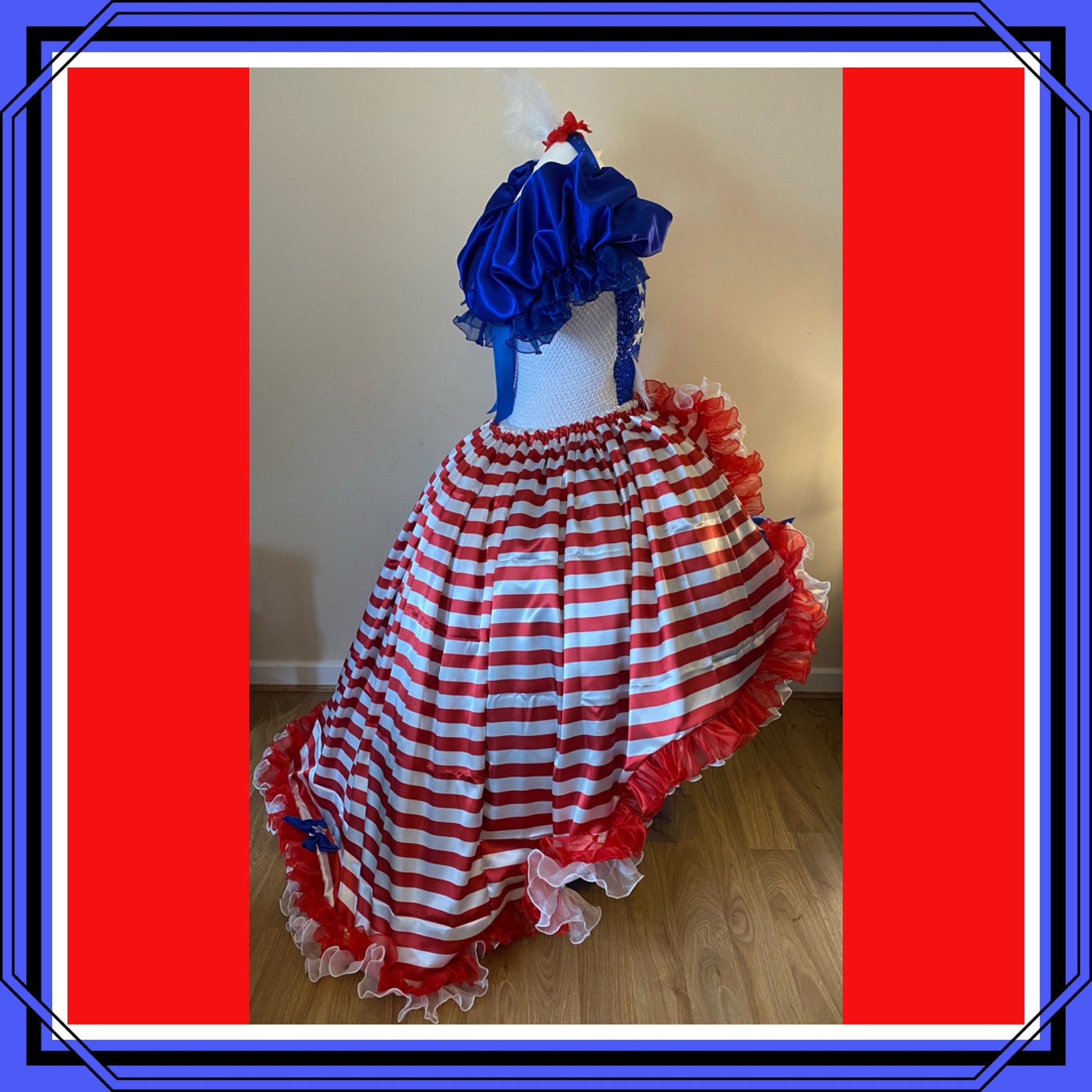 USA American States Flag Patriotic Tutu Dress 4th July Independence Day ...
