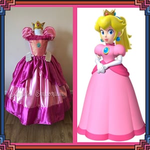 Princess Peach Inspired Tutu Dress Super Mario Pageant Costume Cosplay ...
