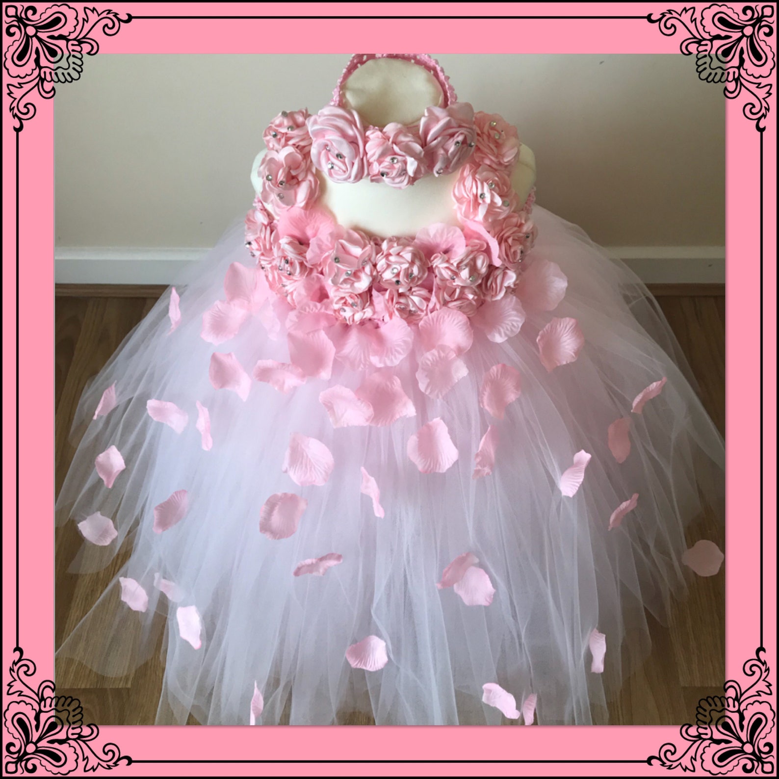 Beautiful Baby Pink Pale Pink Light Pink Flower Girl Tutu Dress ...