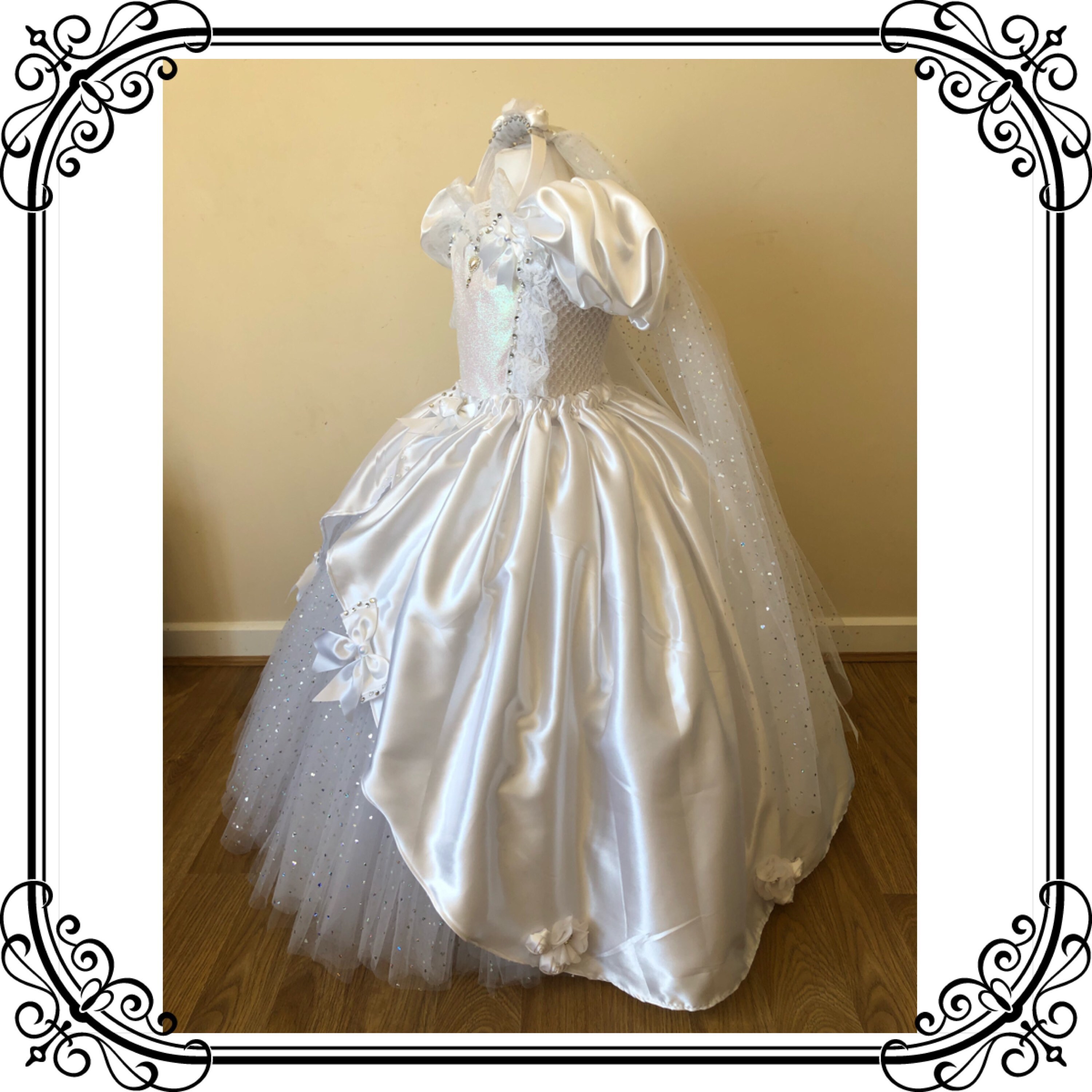 The White Wedding Bride Tutu Dress Costume. Pageant Ball Gown. - Etsy