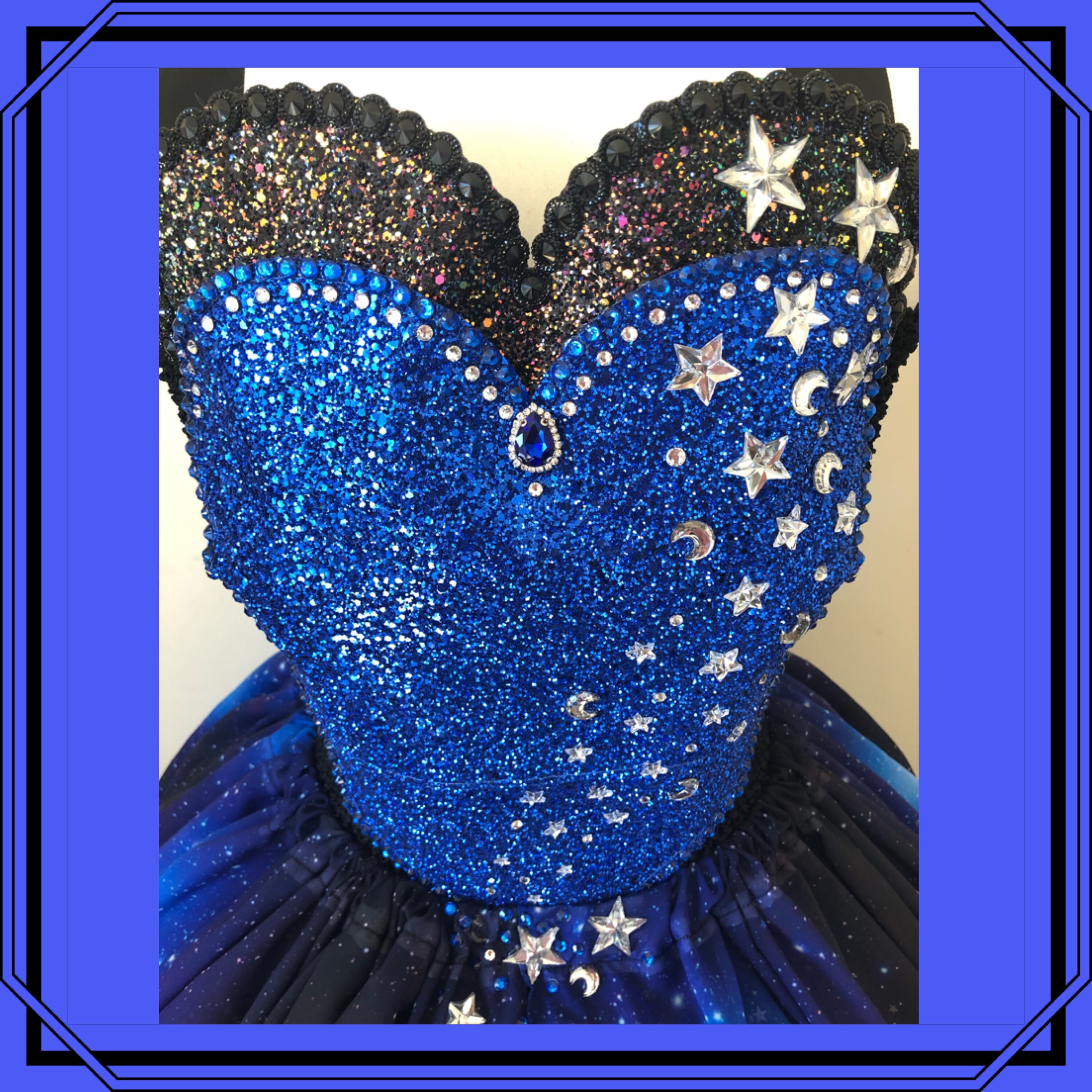 Stunning Glittering Galaxy Tutu Dress Swarovski Black Blue - Etsy UK