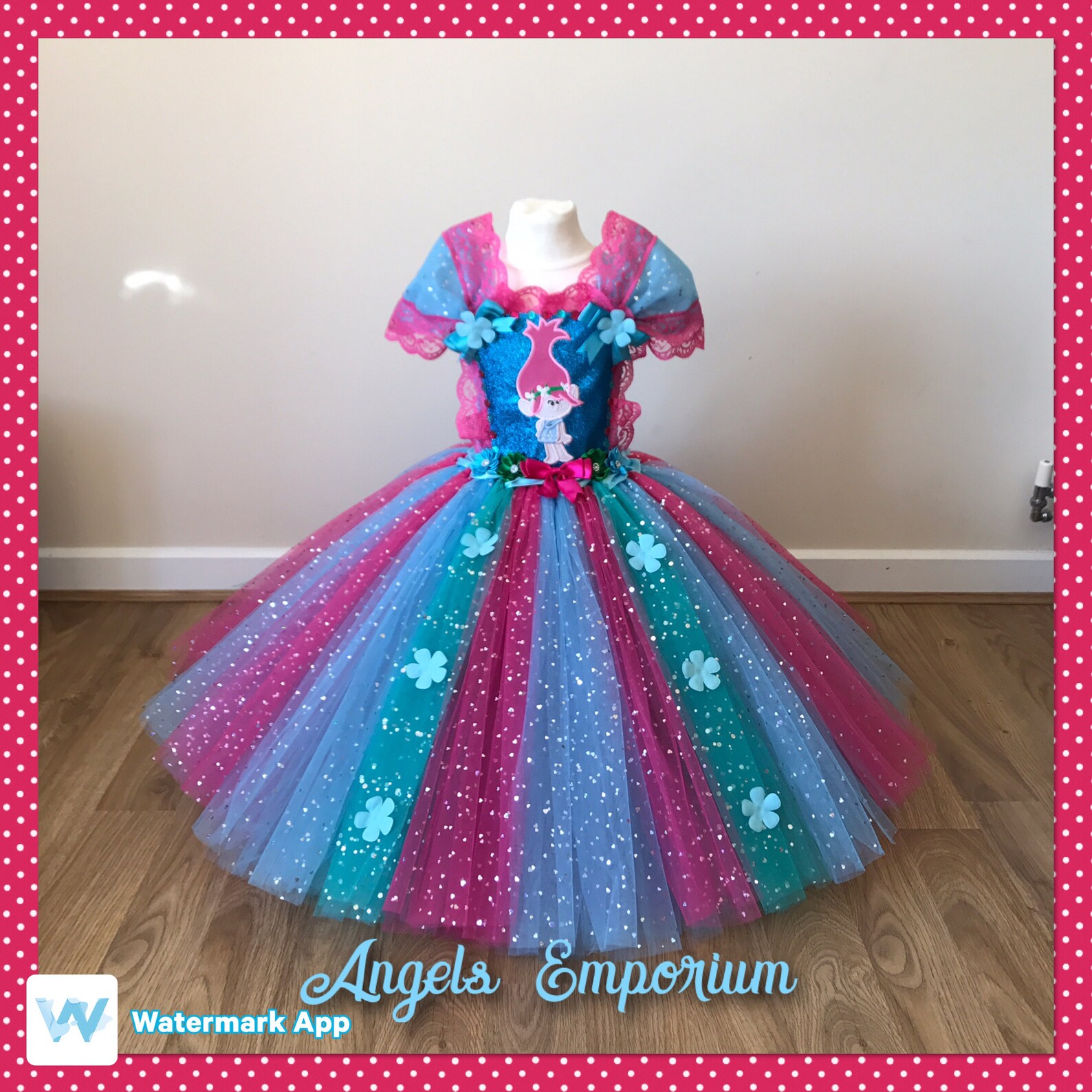 Princess Poppy the Troll Inspired Tutu Dress. Sparkly Costume Dressing ...