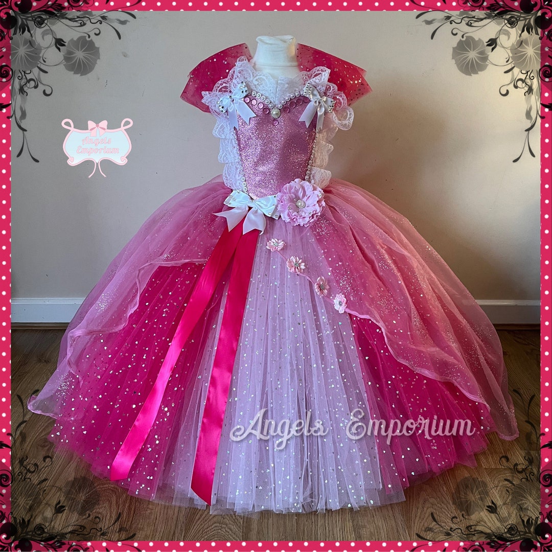 Pretty in Pink Princess Tutu Dress. Sparkly Gown Party Costume Dressing ...