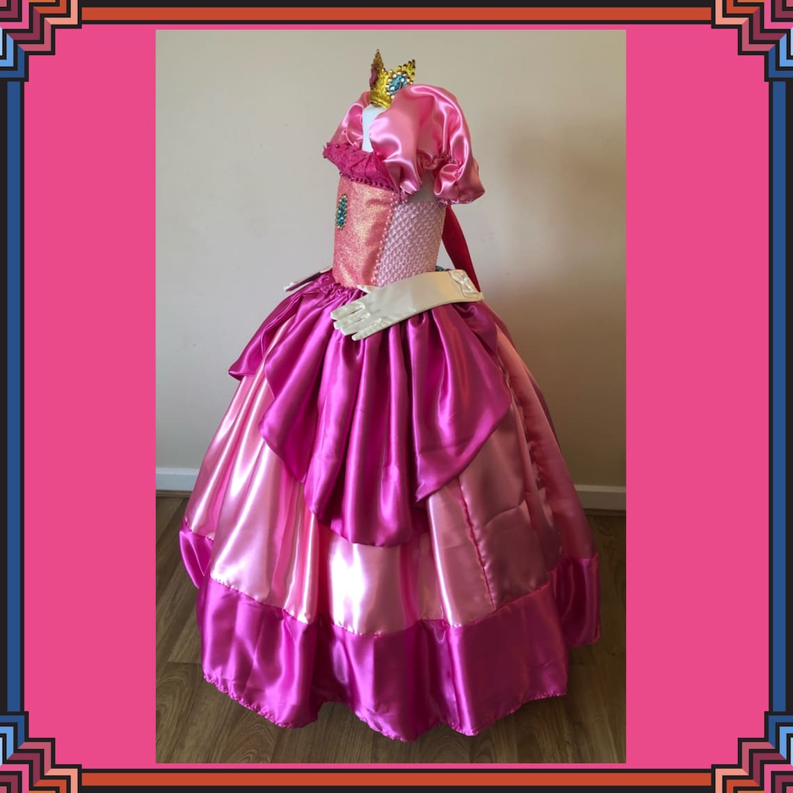 Princess Peach Inspired Tutu Dress Super Mario Pageant Costume - Etsy