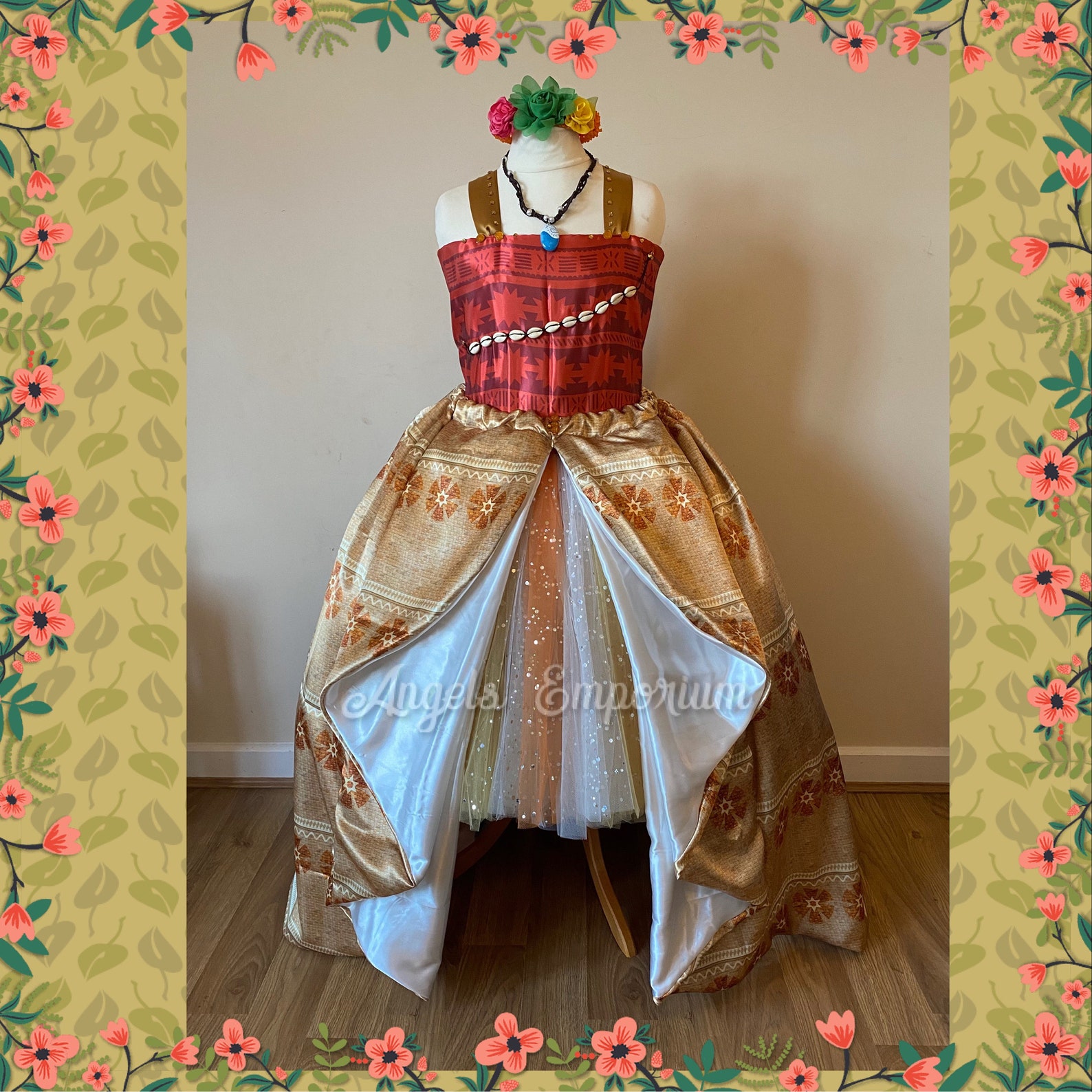 Polynesian Princess Moana Tutu Dress Birthday Party Ball Gown Pageant ...
