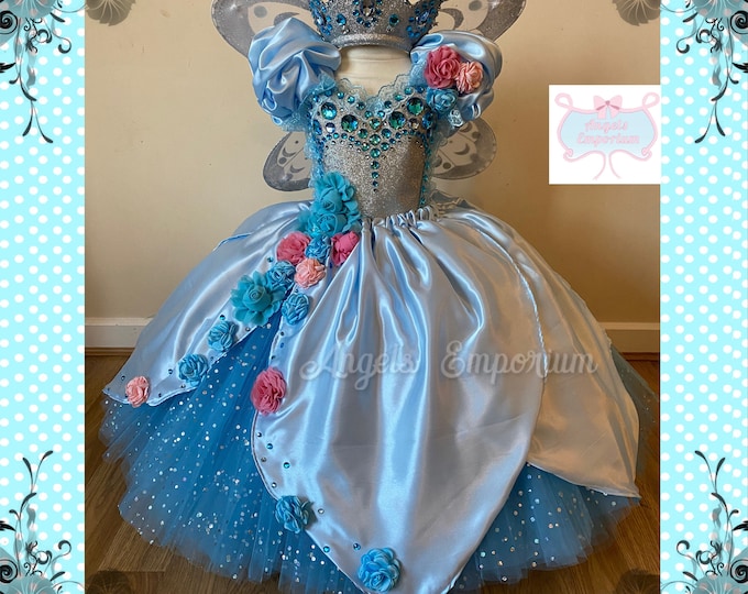 Blue Silver Fairy Queen Princess Tutu Dress Cosplay Ball Gown - Etsy