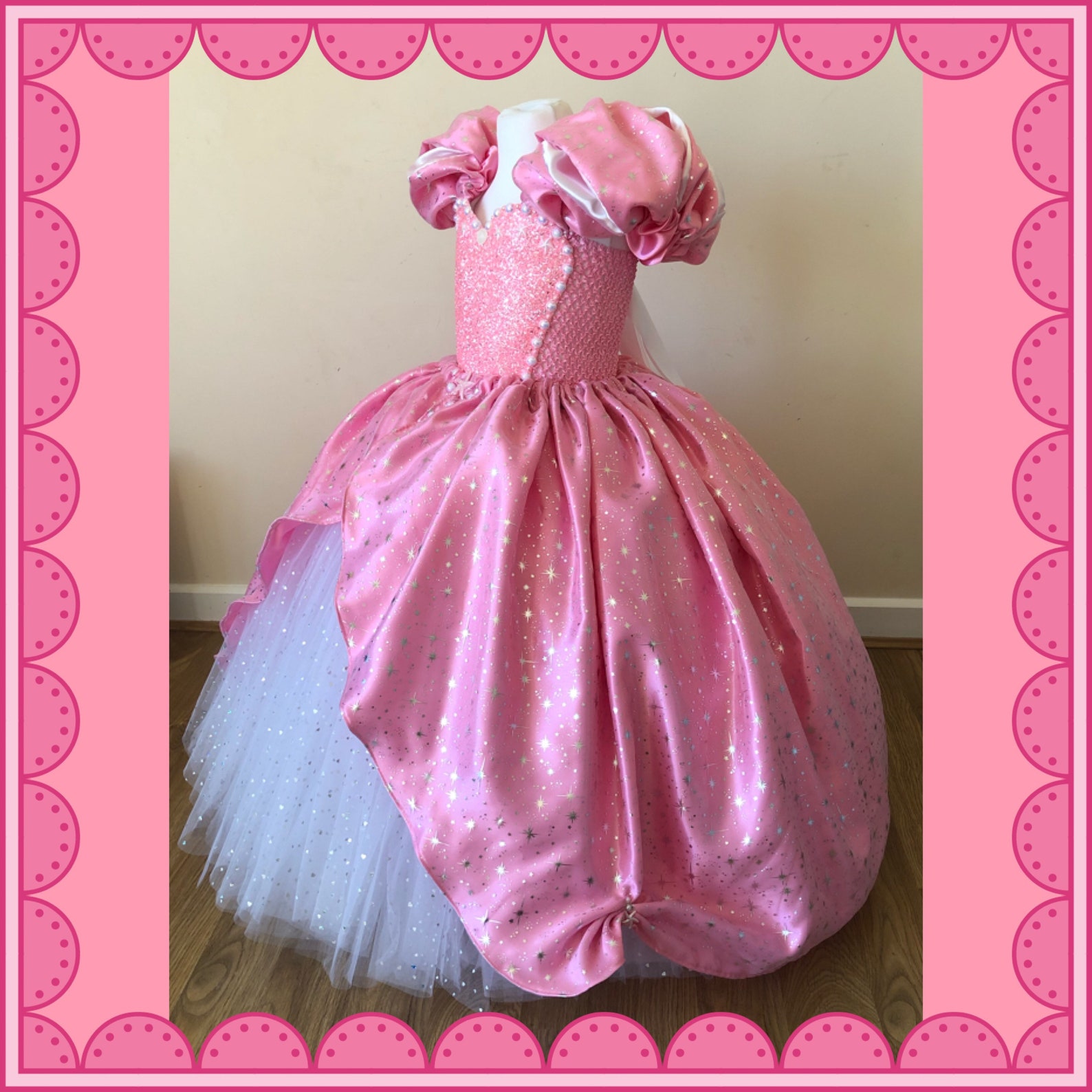 Princess Ariel the Little Mermaid Inspired Tutu Dress Pink White ...