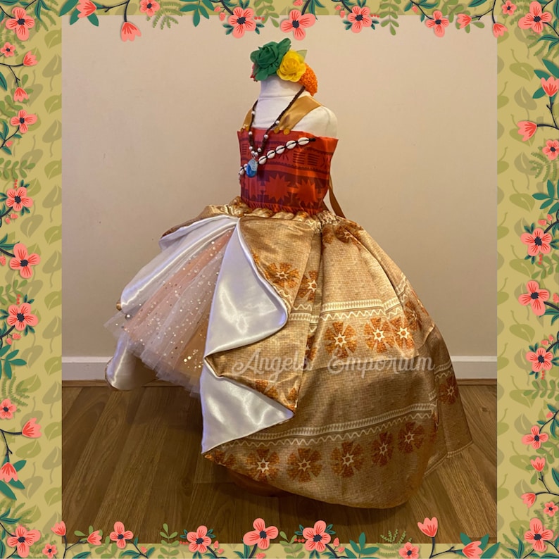 Polynesian Princess Moana Tutu Dress Birthday Party Ball Gown Pageant ...