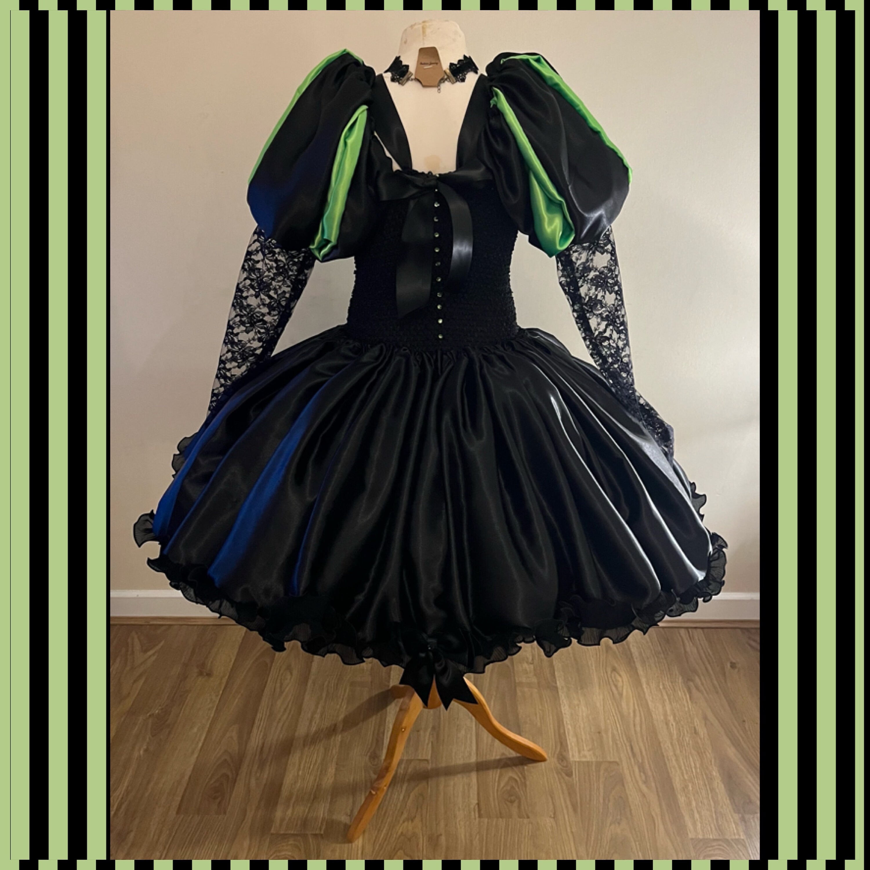Beetlejuice Lydia Deetz Inspired Black Lace Tim Burton Tutu Dress ...