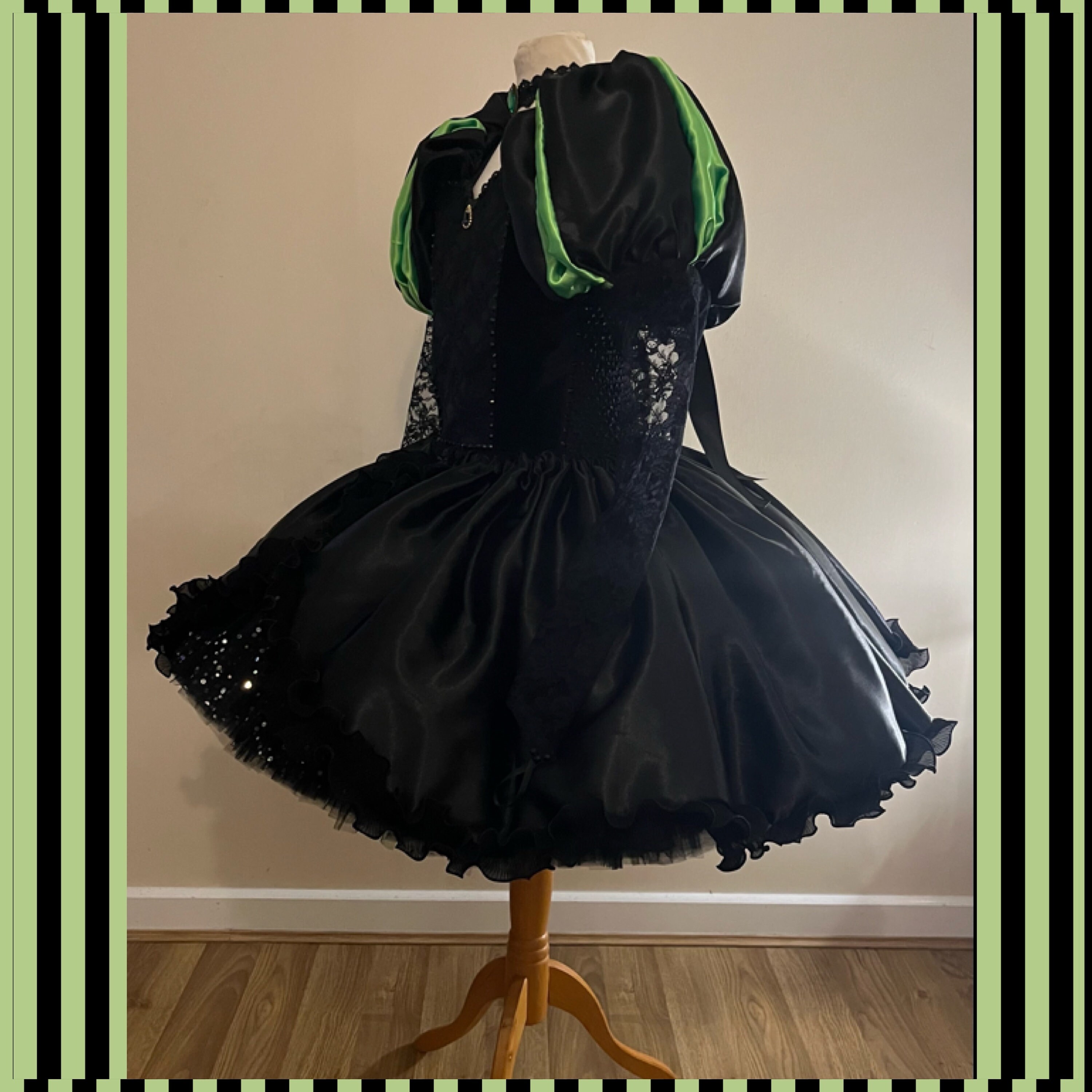 Beetlejuice Lydia Deetz Inspired Black Lace Tim Burton Tutu Dress ...