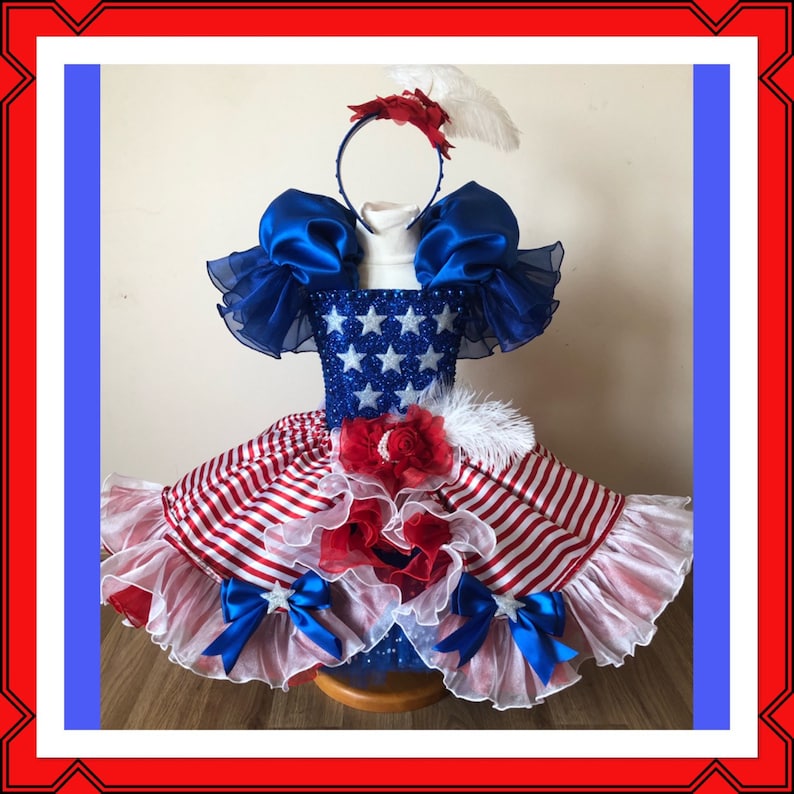 USA American States Flag Patriotic Tutu Dress 4th July Independence Day ...