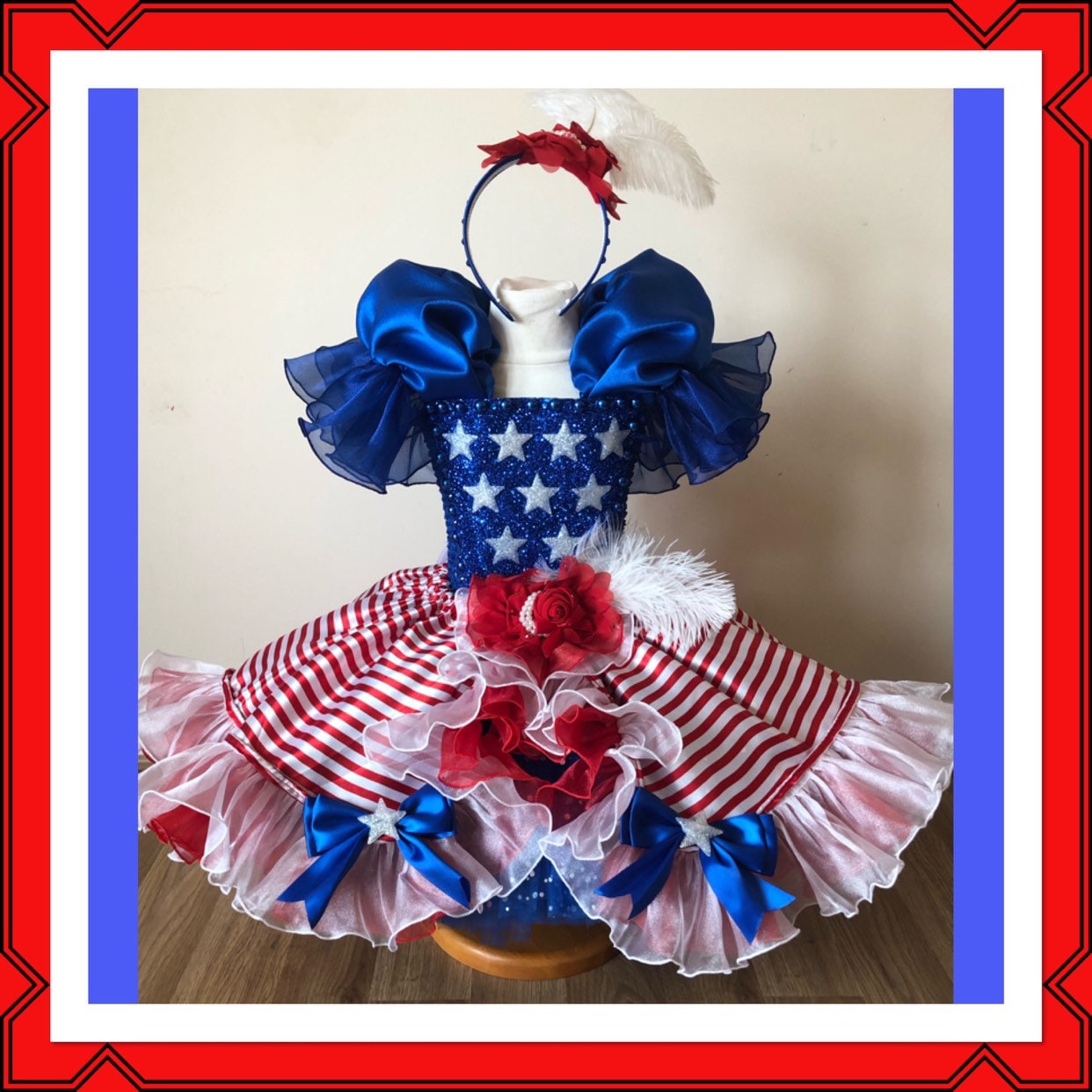 USA American States Flag Patriotic Tutu Dress 4th July Independence Day ...