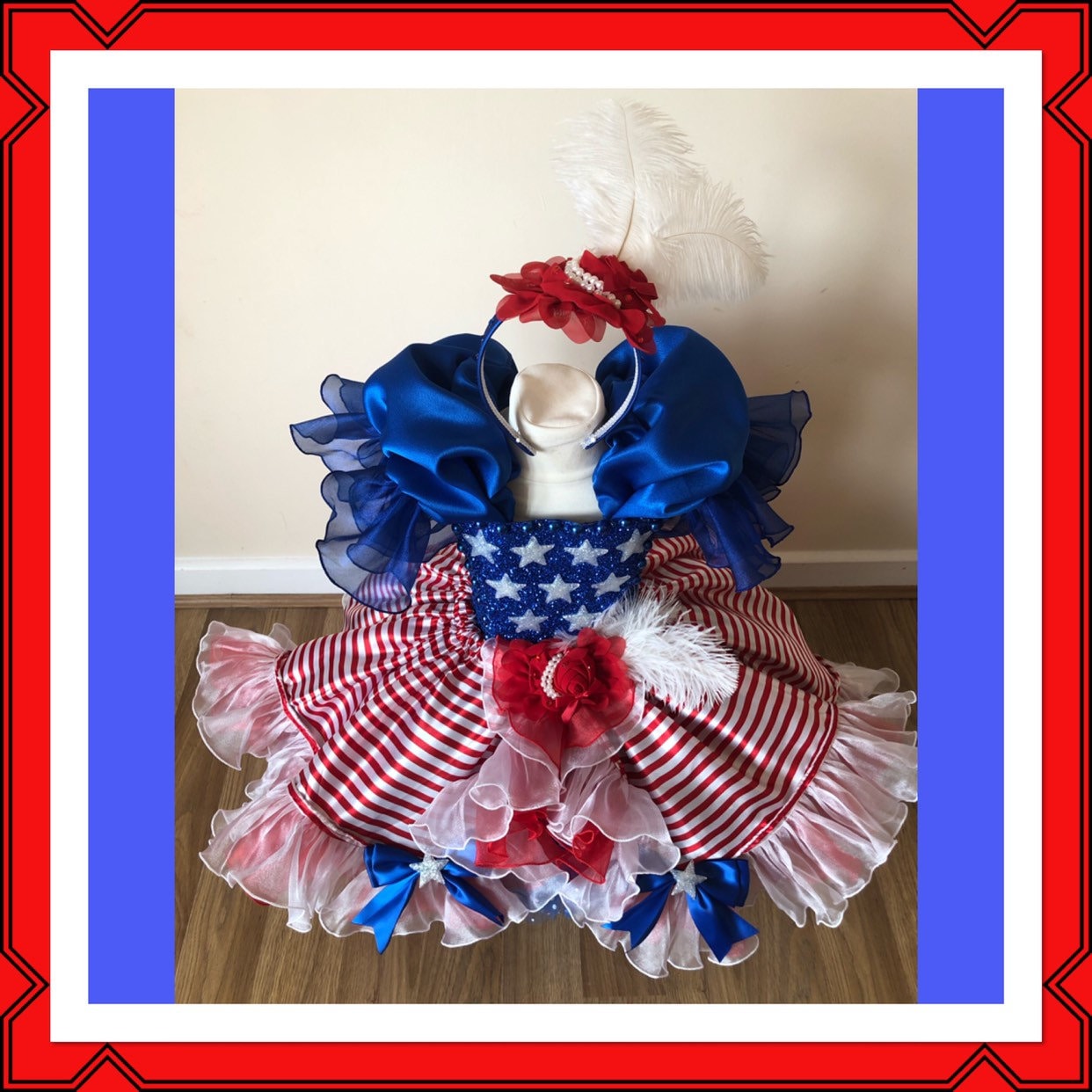 USA American States Flag Patriotic Tutu Dress 4th July Independence Day ...