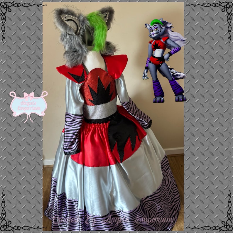 Luxury Faux Fur Roxanne Wolf FNAF Five Nights at Freddys Tutu Dress ...