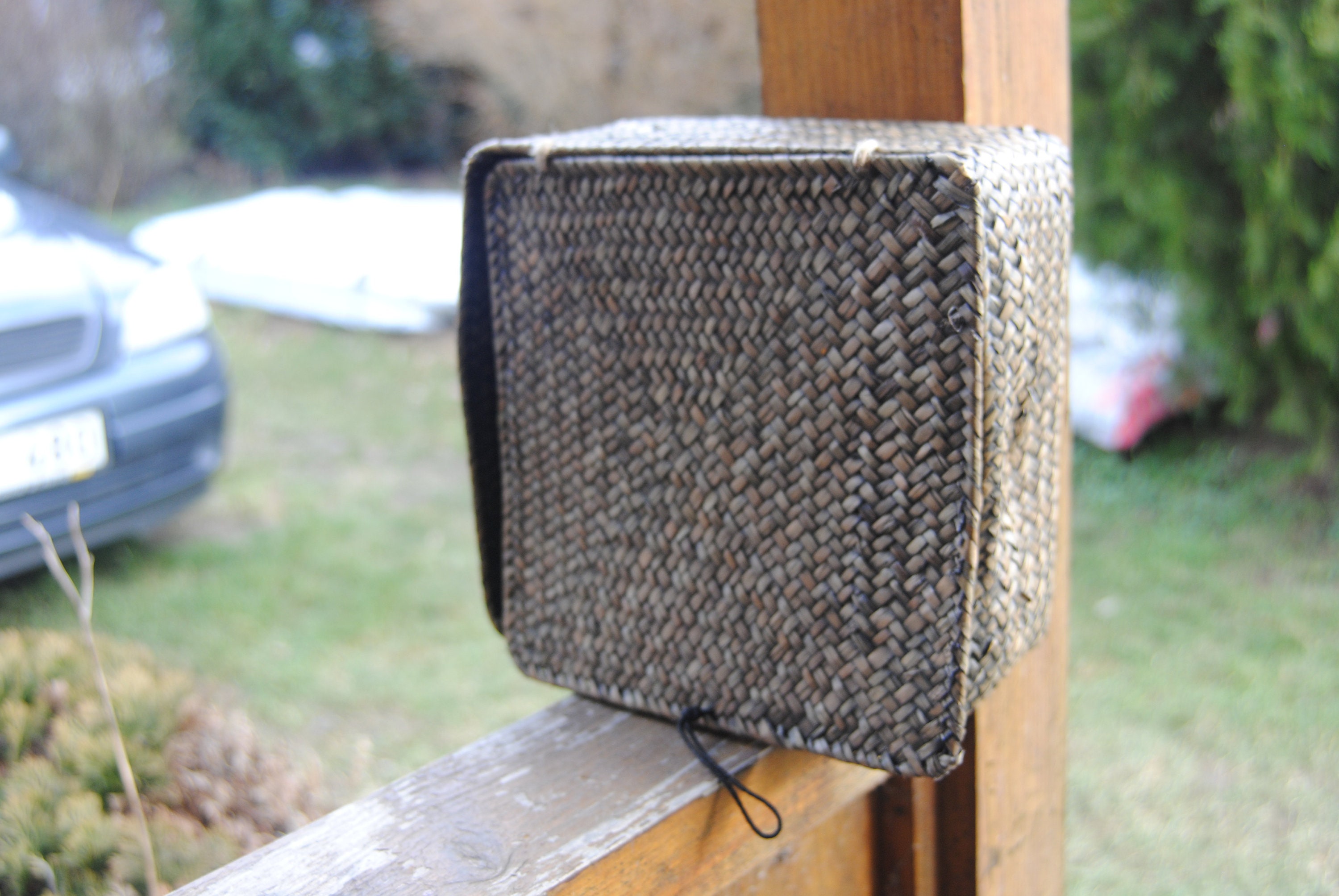 Vintage Seagrass Woven Basket With Lid. Medium Size Basket With Lid. - Etsy