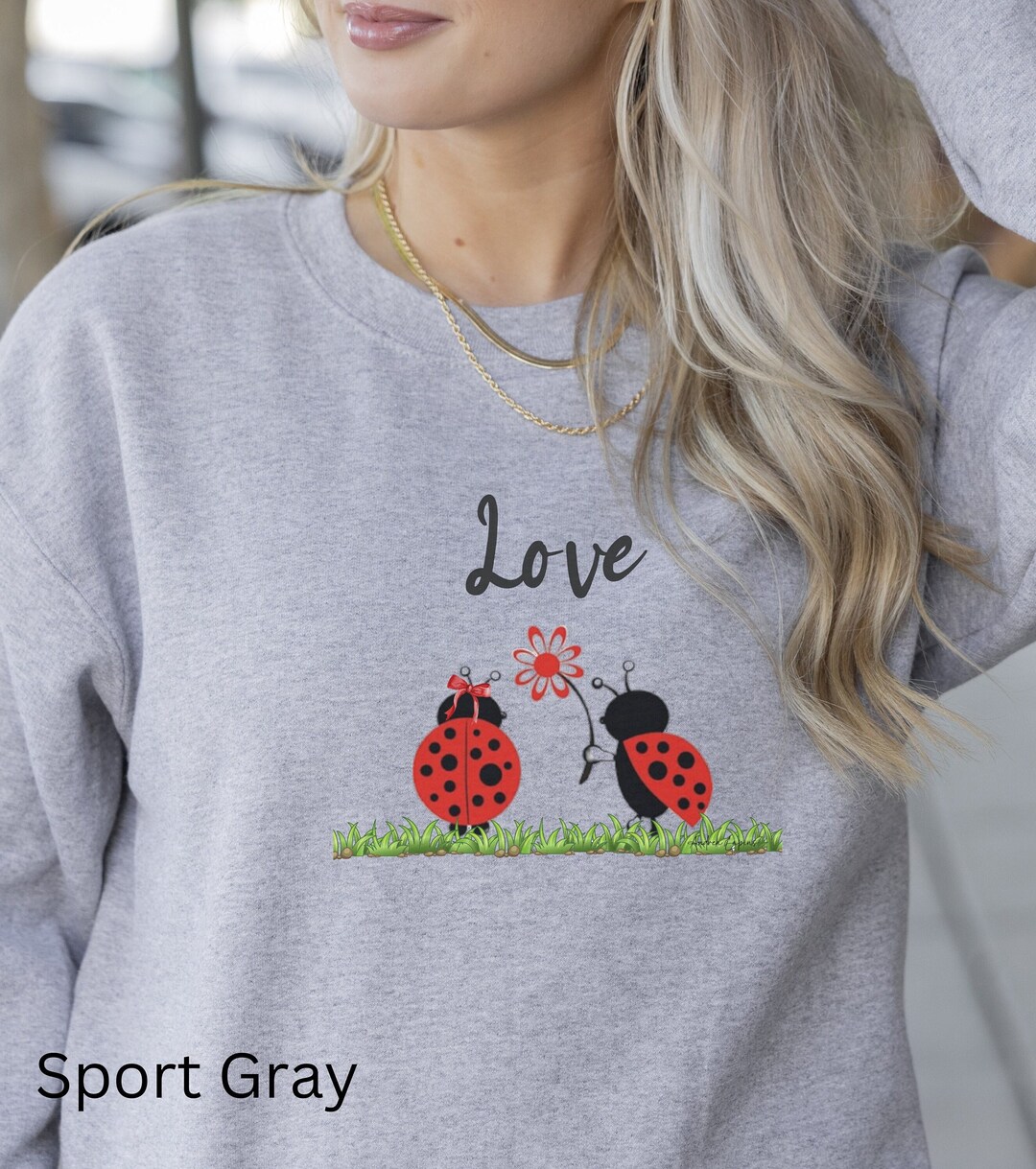 Lady Bug Love Sweatshirt, Lady Bug Art, Nursery Art, Nursery Decor ...