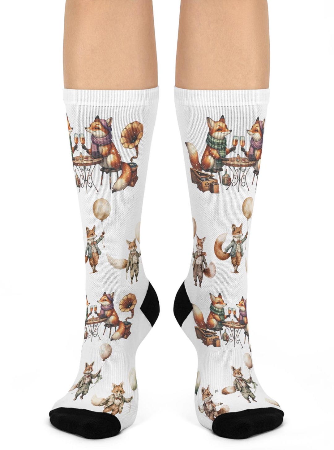Fox Family Socks, Fox Socks, Cute Fox Socks, Animal Socks, Fox Lover ...