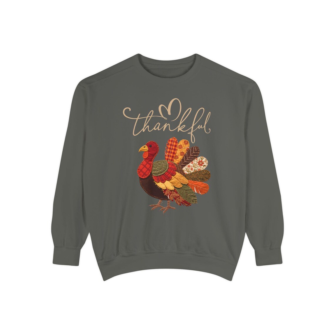 Cozy Quilted Turkey Thanksgiving Sweatshirt - Unisex Fall Fashion ...
