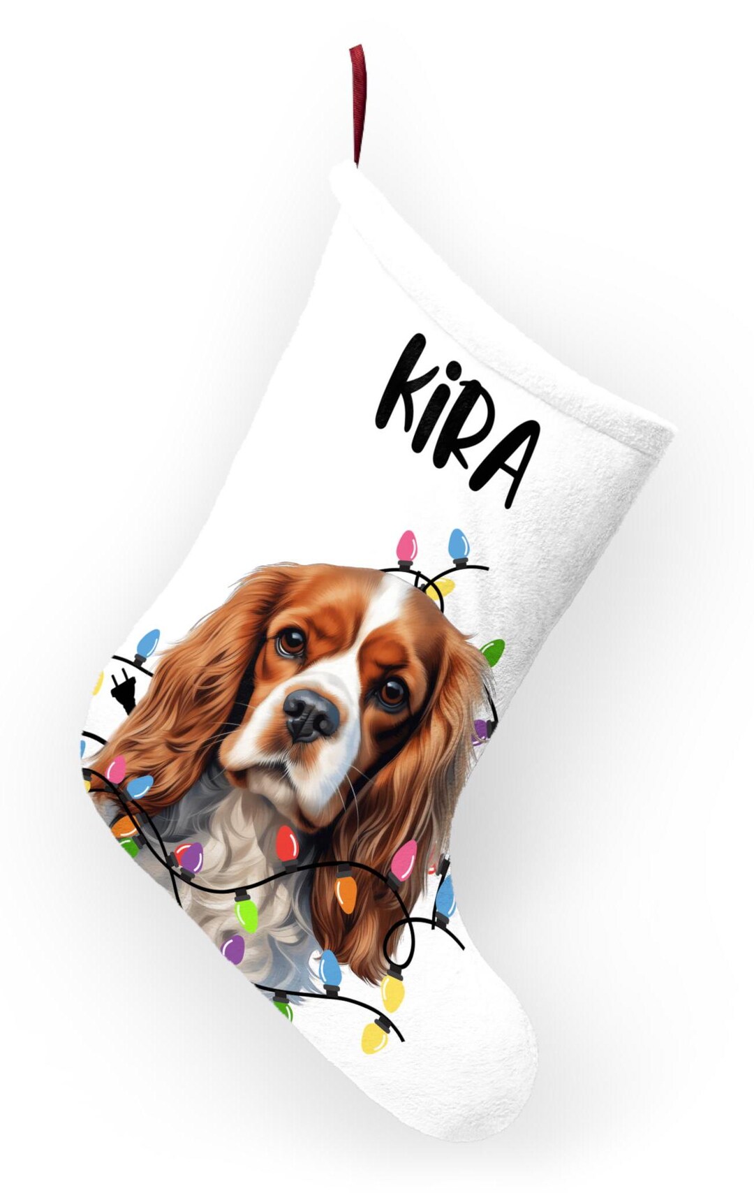 Cavalier King Charles Spaniel Pet Stocking , Personalized Pet Stocking ...