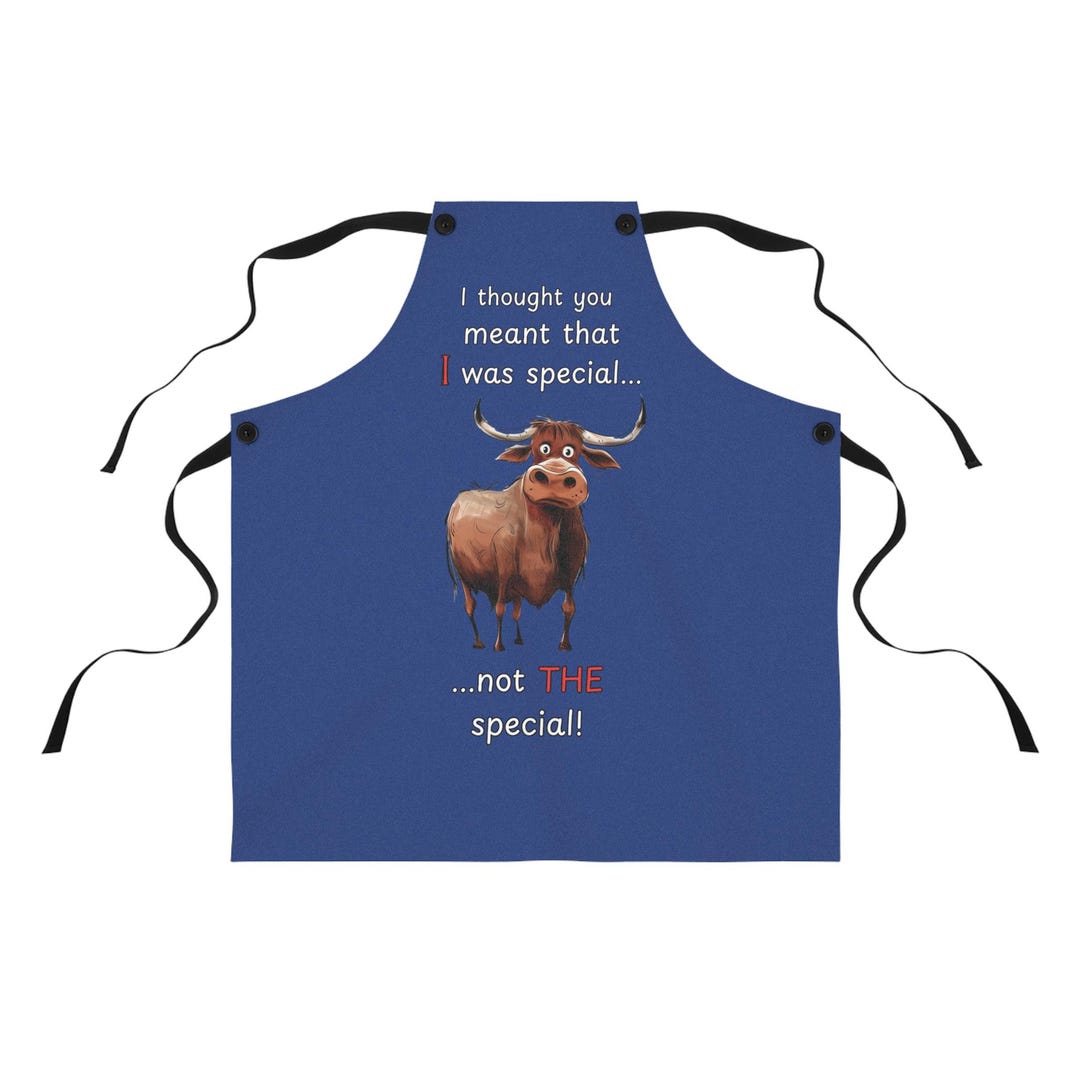 Funny Grill Master Apron, Man's Grilling Apron, Running Bull Apron, New ...