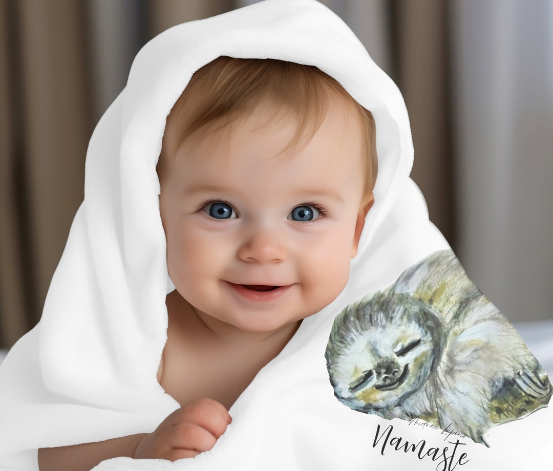 Baby Sloth Namaste Blanket, Cozy Sloth Baby Blanket, New Baby Gift ...