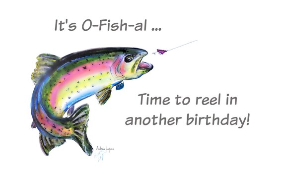 Father's Day Card Fish Card It's O Fish Al Card - Etsy