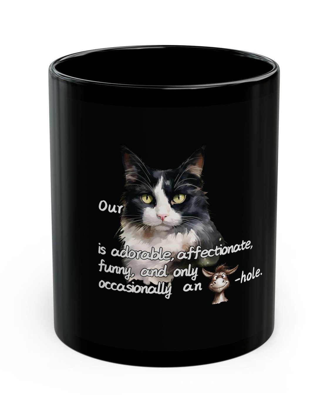 Tuxedo Cat Mug, Funny Cat Owner Coffee Mug, Cat Lady Mug, Pet Owner ...