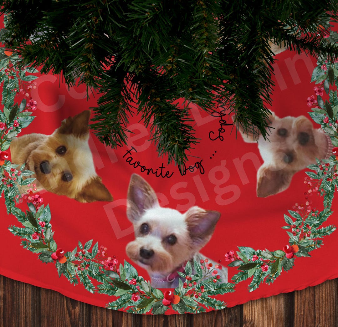 Personalized Christmas Tree Skirts, Santa's Favorite Dog Christmas Tree ...