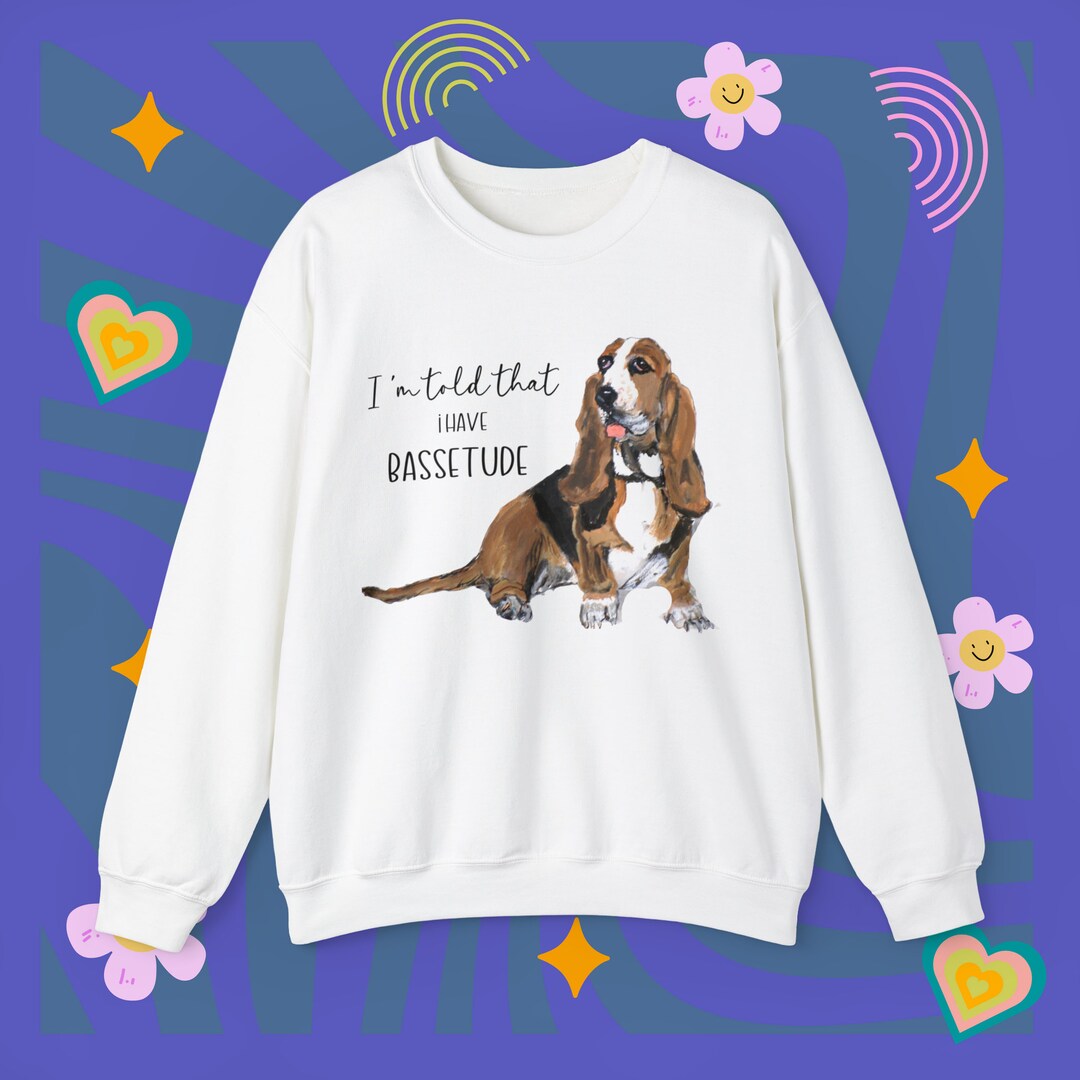 Basset Lover Sweatshirt, Basset Hound, Basset Mom, Dog Mom, Dog Dad ...