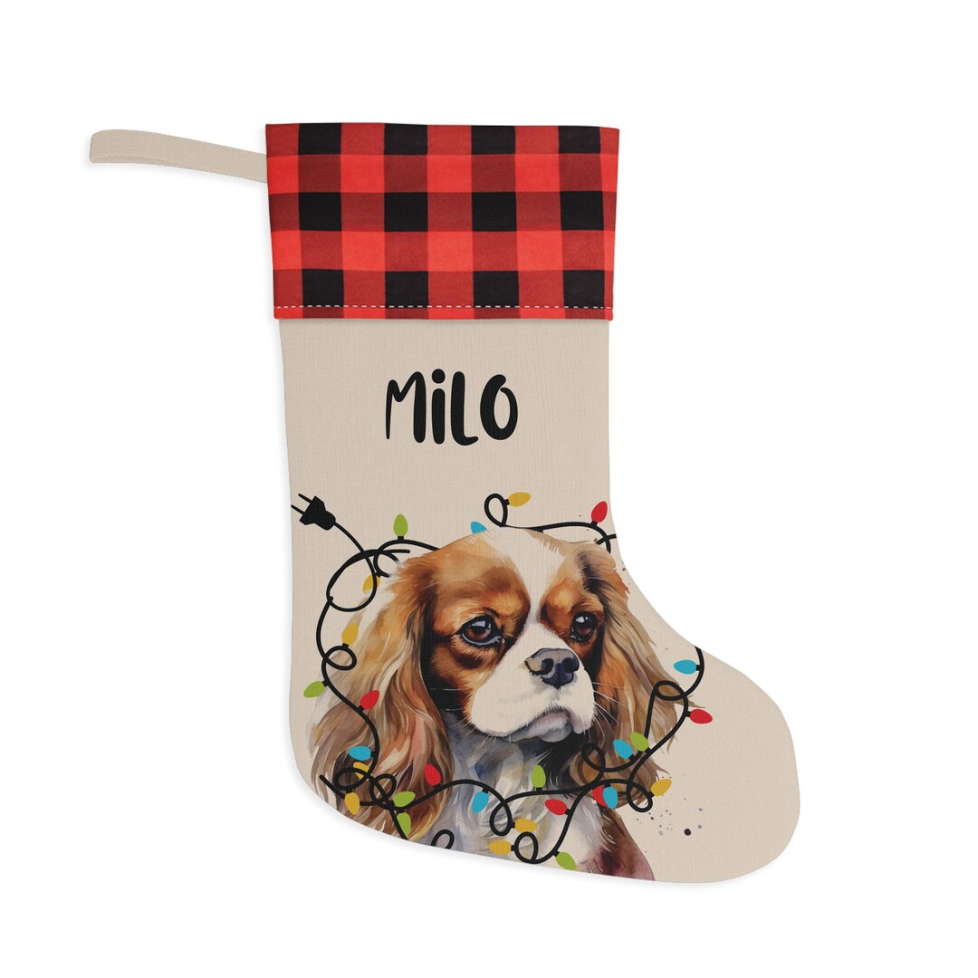 Custom Cavalier King Charles Spaniel Personalized Christmas Stocking ...