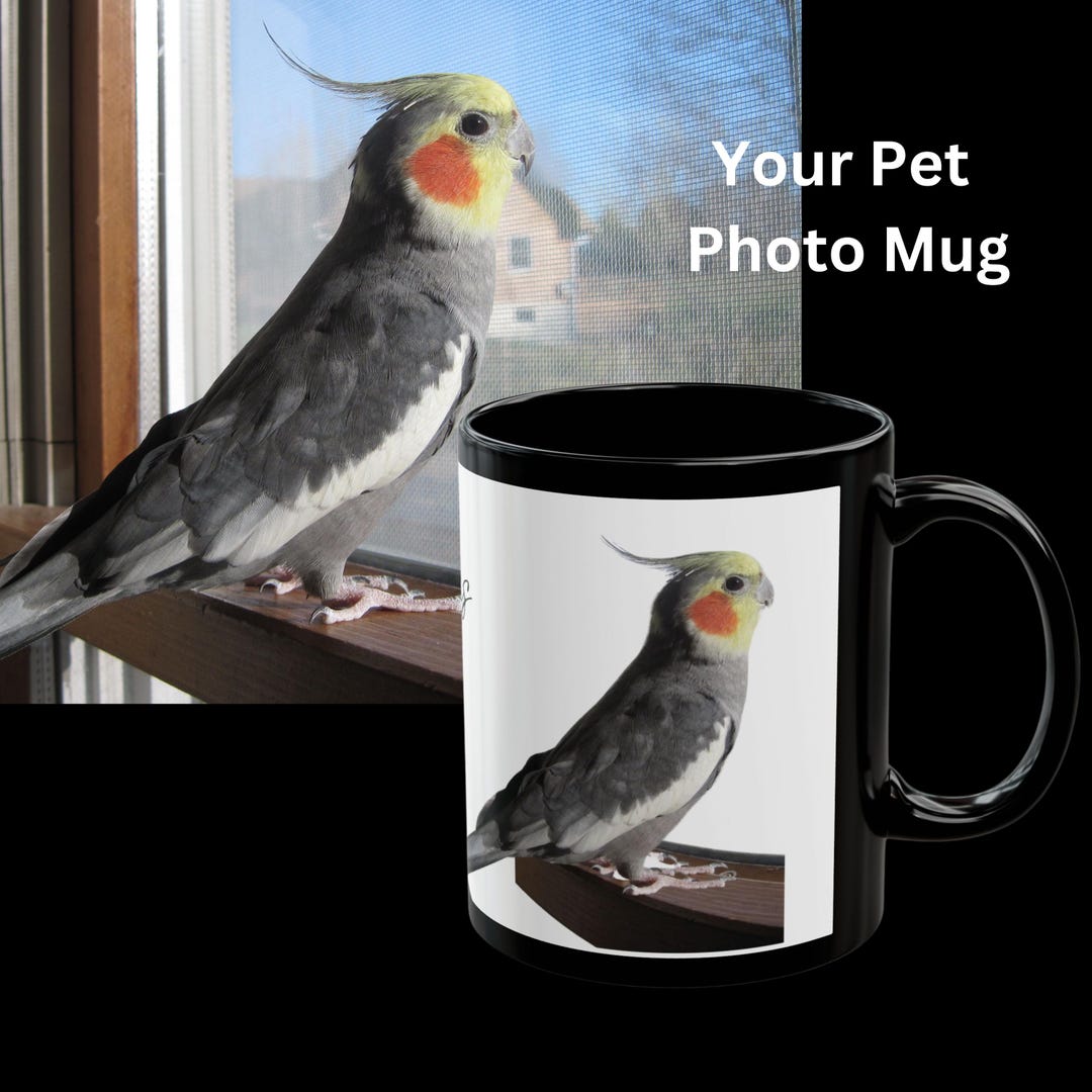 Cockatiel Mug, Bird Mom Mug, Bird Memorial Mug With Original Art Design ...