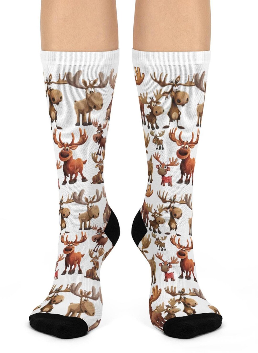 Moose Socks, Funny Moose Socks, Halloween Costume Socks, Moose Lover ...
