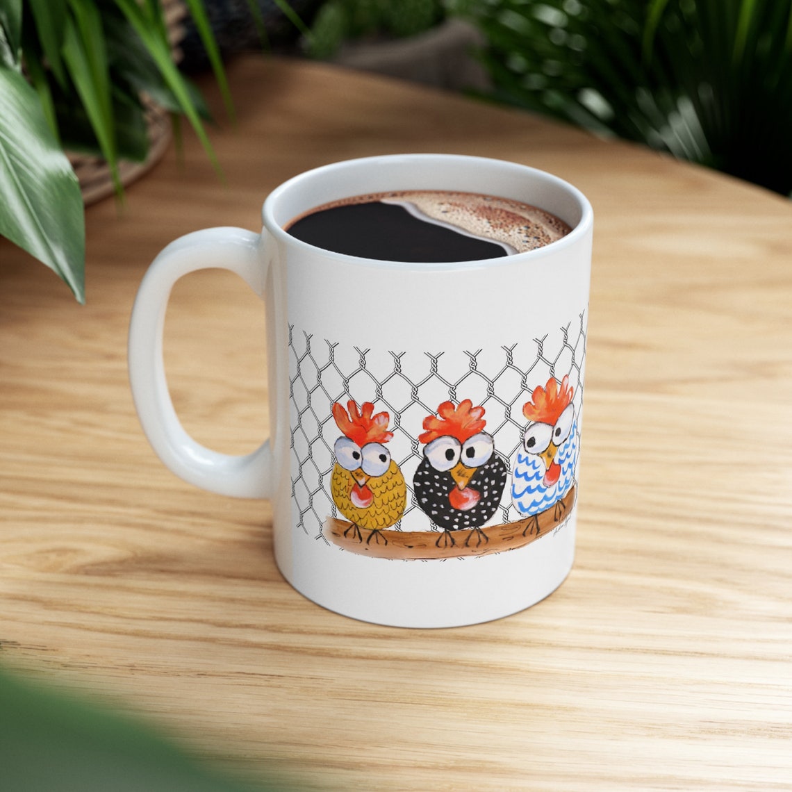 Funny Chicken Mama Mug, Three Chickens Mug, Cute Chicken Lover Coffee ...