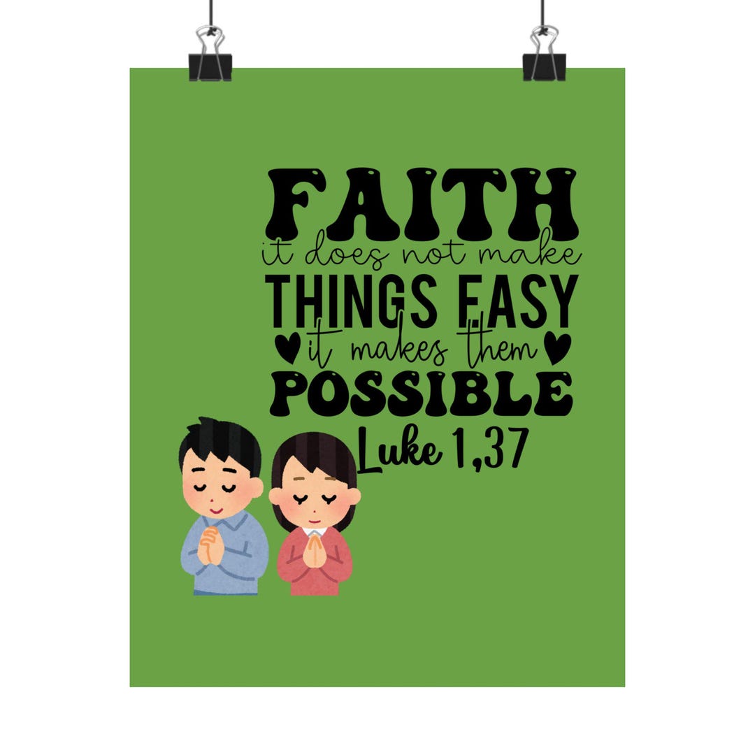 Faith Bible Verse Inspirational Posters, Encouragement Wall Art ...