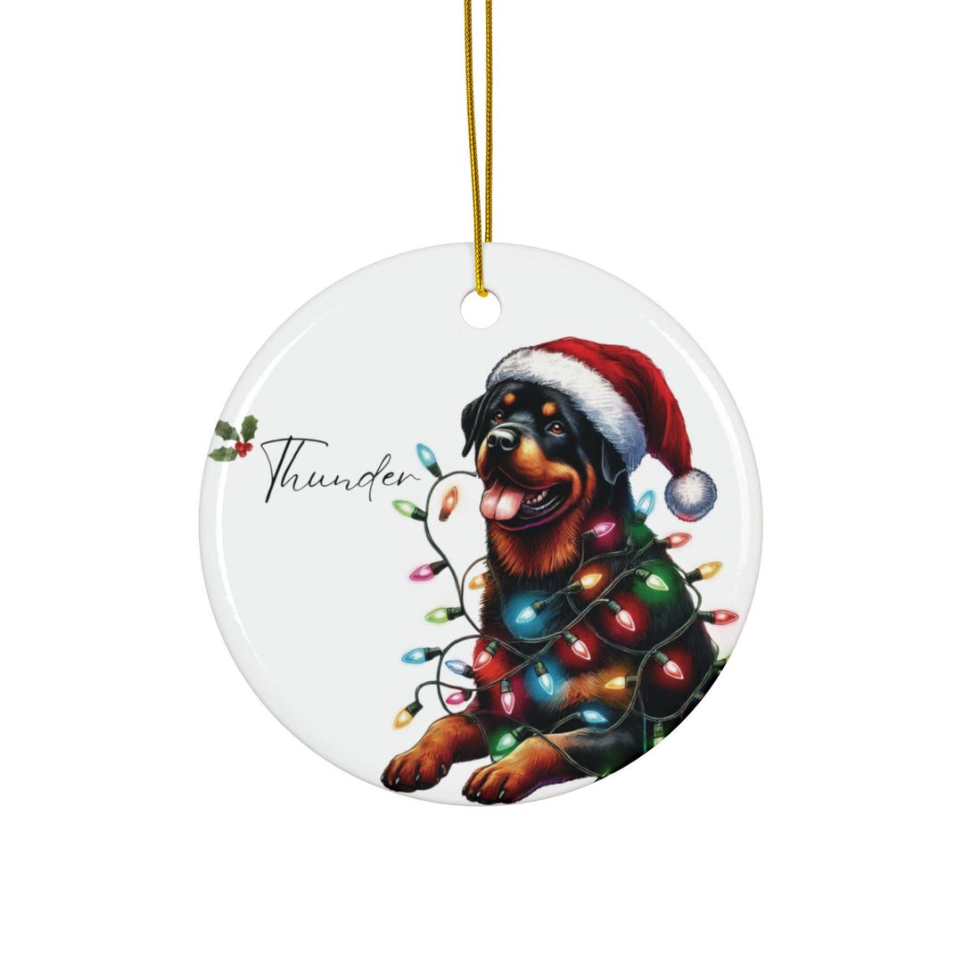 Personalized Rottweiler Christmas Ornament, Rottweiler Ornament, Dog ...