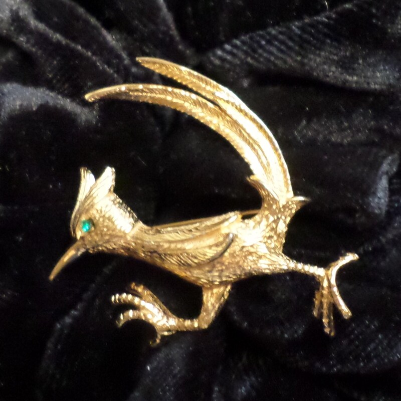 Gold Roadrunner Pin - Etsy