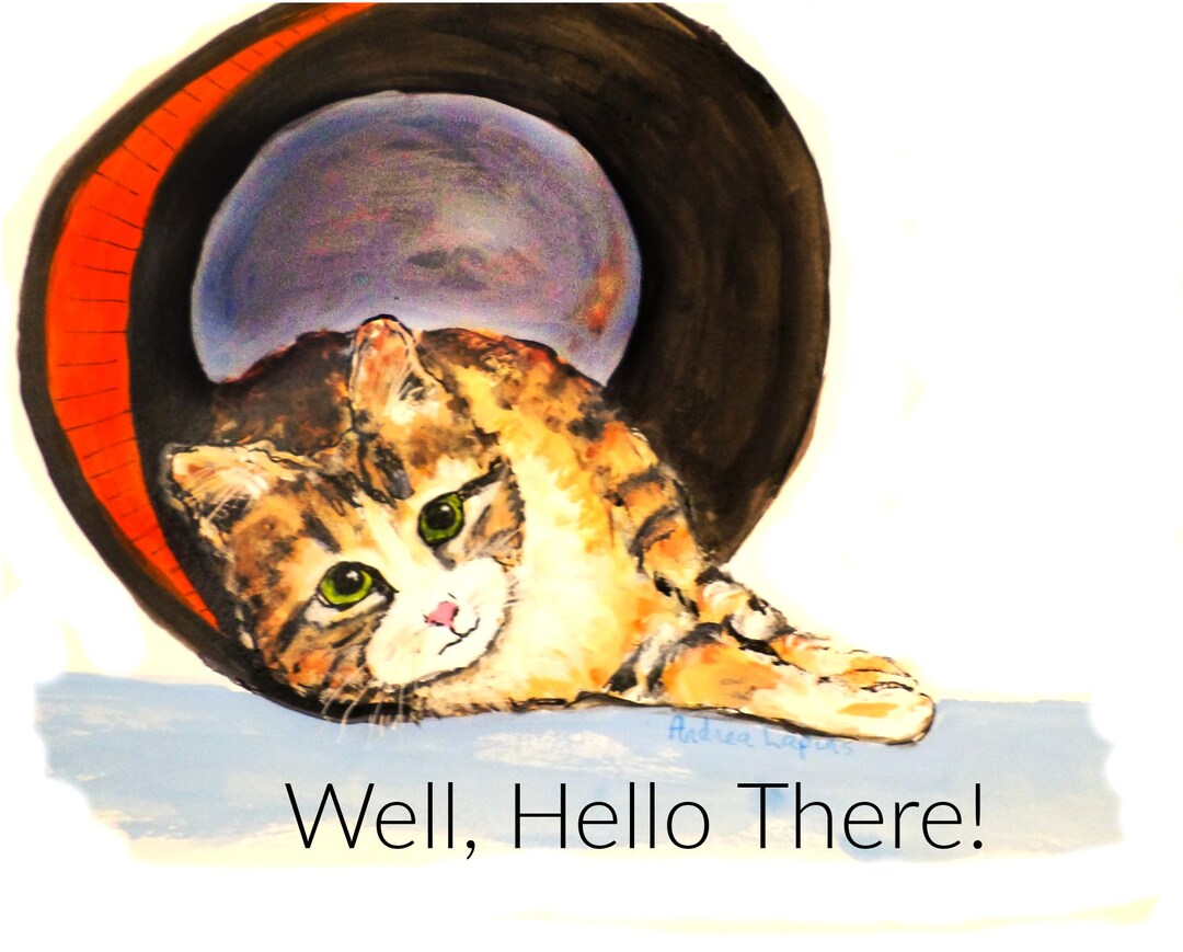 Hello There Card, Greeting Card, Get Well, Thinking of You, Blank ...