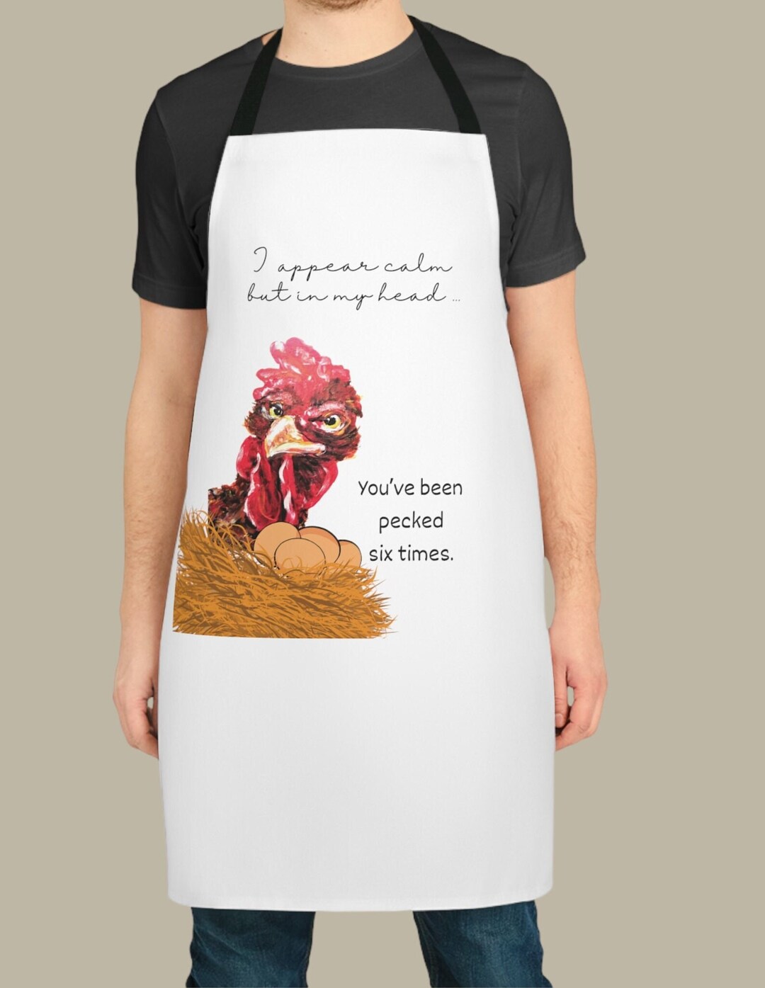 Chicken Lady Apron, Crazy Chicken Lady, Fresh Eggs Apron, Egg Apron for ...