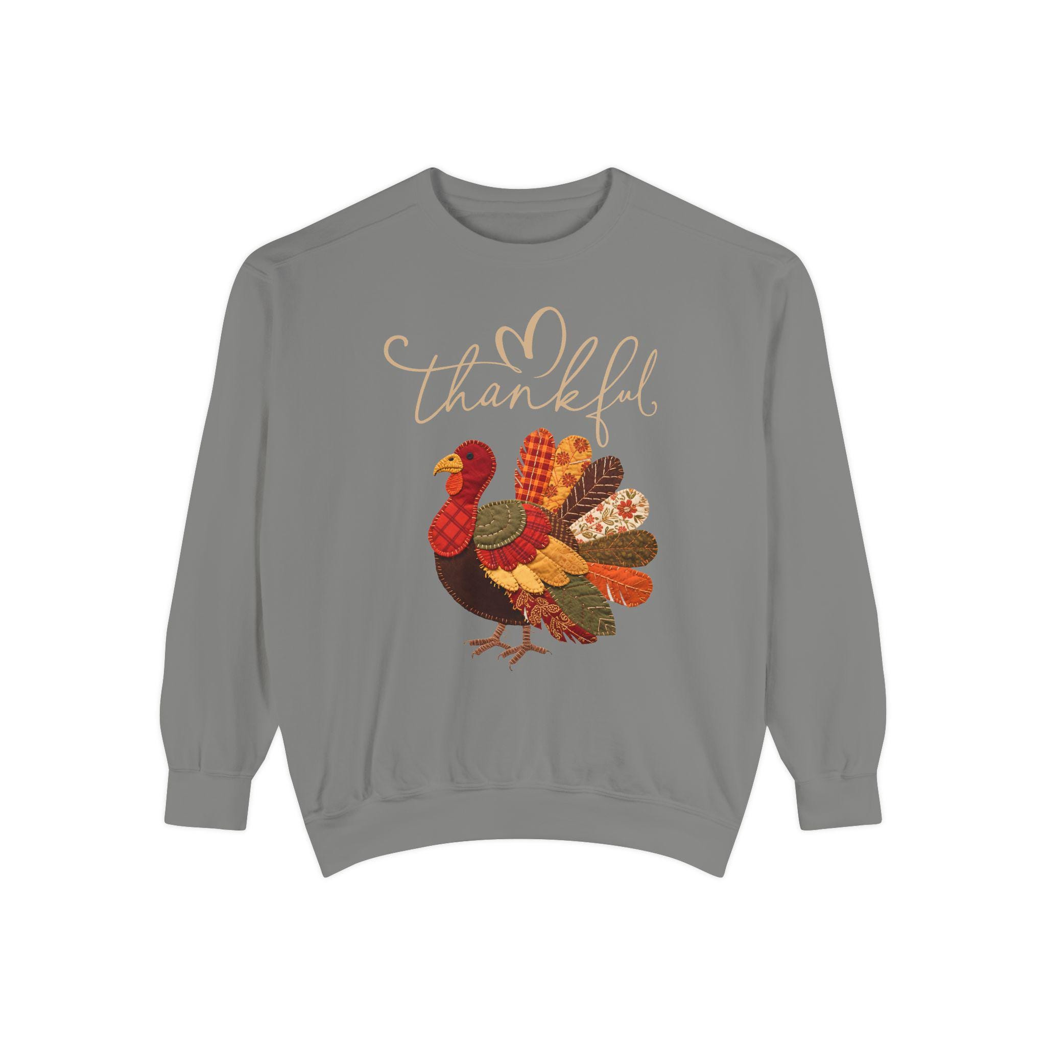 Cozy Quilted Turkey Thanksgiving Sweatshirt - Unisex Fall Fashion ...