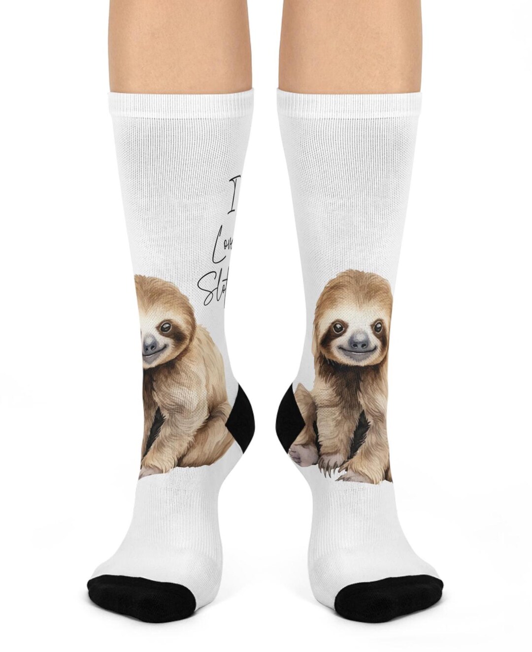 Sloth Socks, Animal Socks, I Love Sloths Socks, Sloth Lover Socks Gift ...